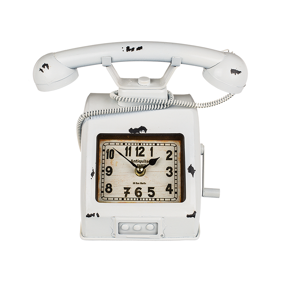 Μεταλλικό Τηλέφωνο με Ρολόϊ - BEST FOR